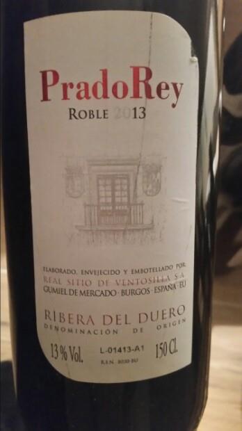 2013 Prado Rey Ribera del Duero Roble, Spain, Castilla y León, Ribera ...