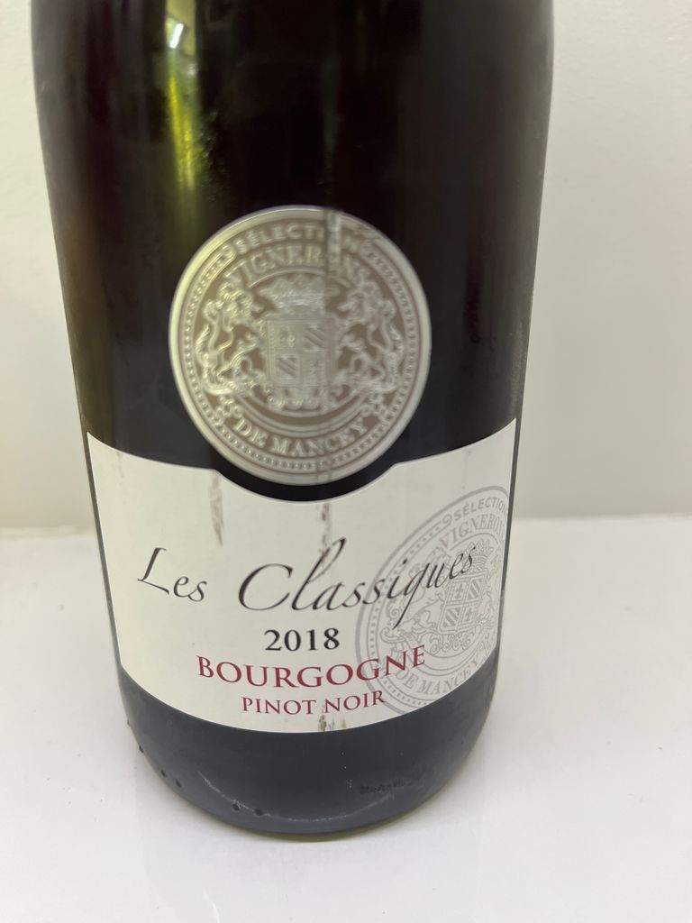 2018 Cave des Vignerons de Mancey Pinot Noir Bourgogne Les Classiques ...