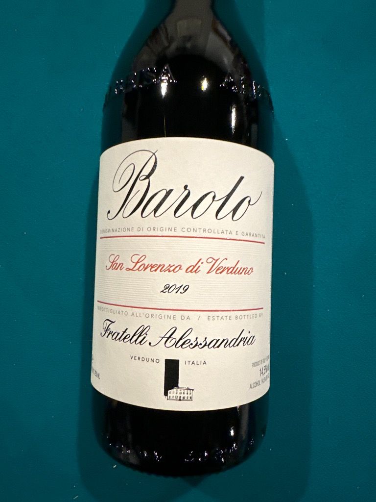 2019 Fratelli Alessandria Barolo San Lorenzo di Verduno, Italy ...