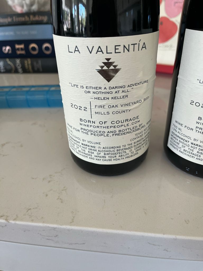 2022 Wine for the People La Valentia Carignan, USA, Texas - CellarTracker