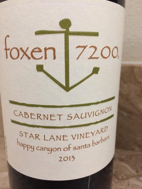 2013 Foxen Cabernet Sauvignon 7200 Vogelzang Vineyard, USA, California ...