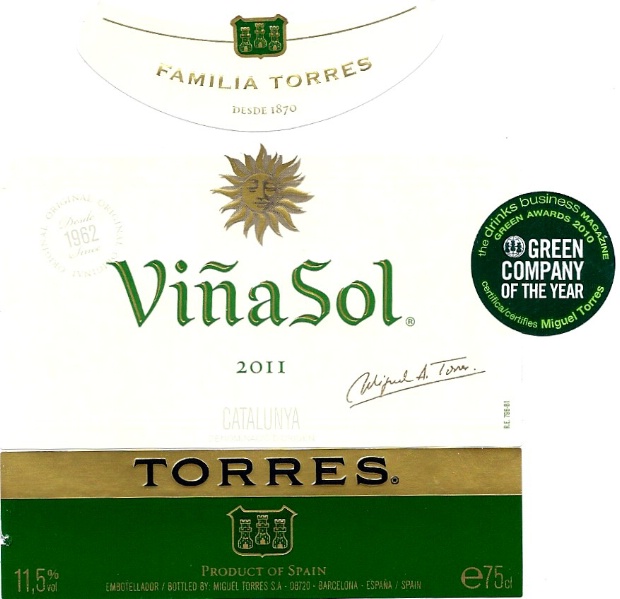2011 Torres Catalunya Viña Sol, Spain, Catalunya - CellarTracker