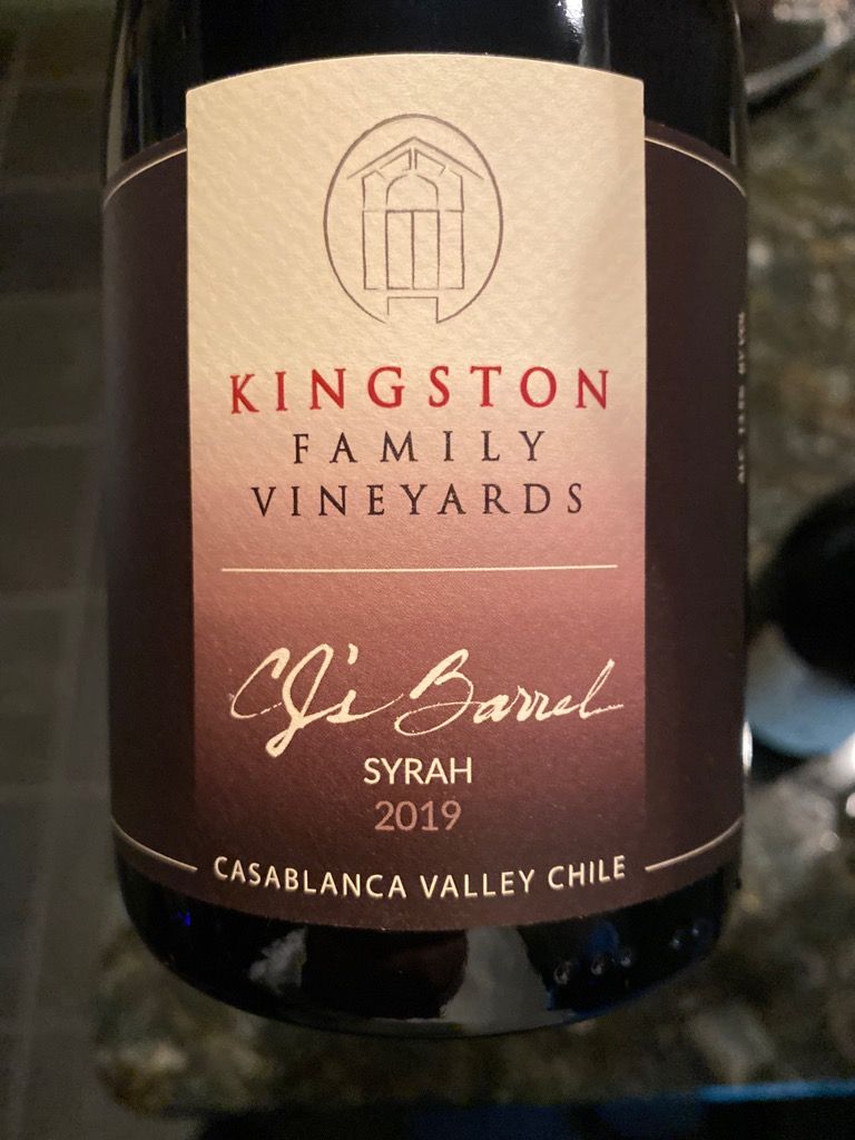 2023 Kingston Family Vineyards Syrah CJ's Barrel, Chile, Casablanca ...