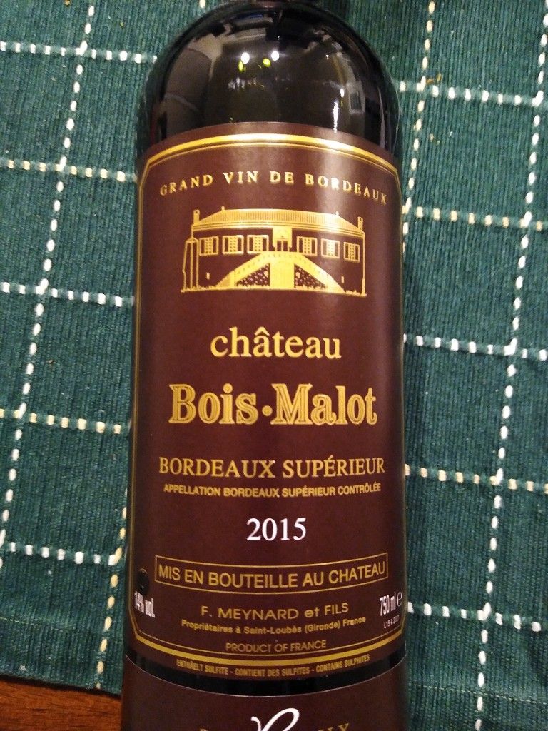 2016 Château Bois-Malot, France, Bordeaux, Bordeaux Supérieur ...
