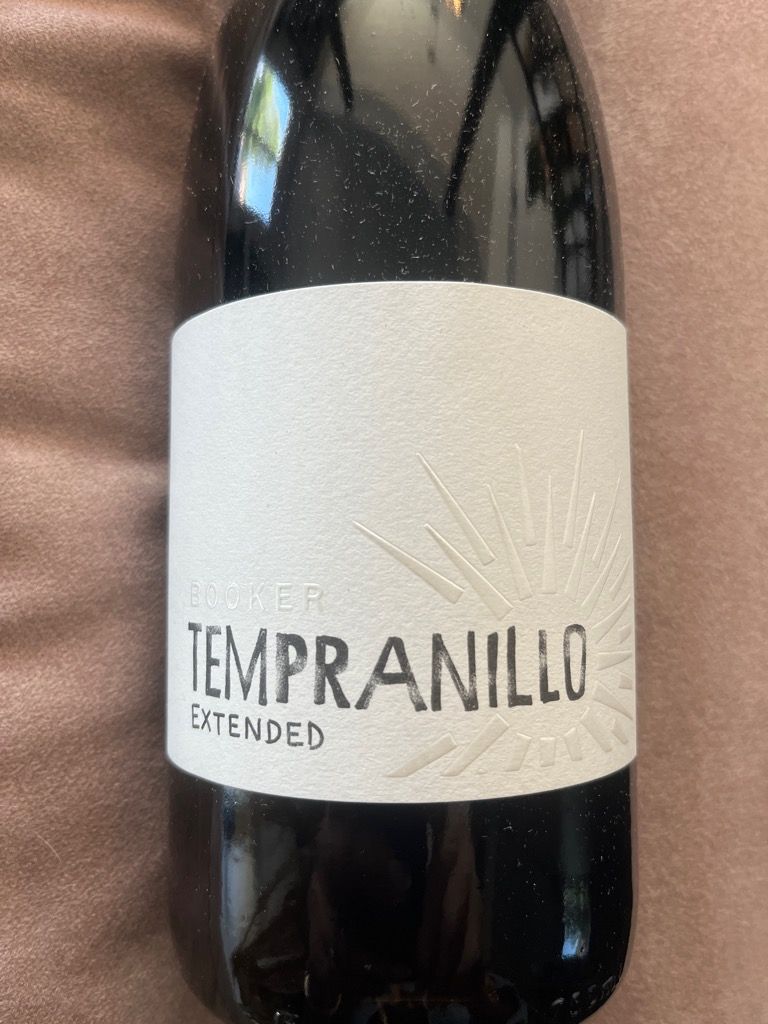 2022 Booker Vineyard Tempranillo Extended Age 22 Months, USA, California, Central Coast, Paso ...