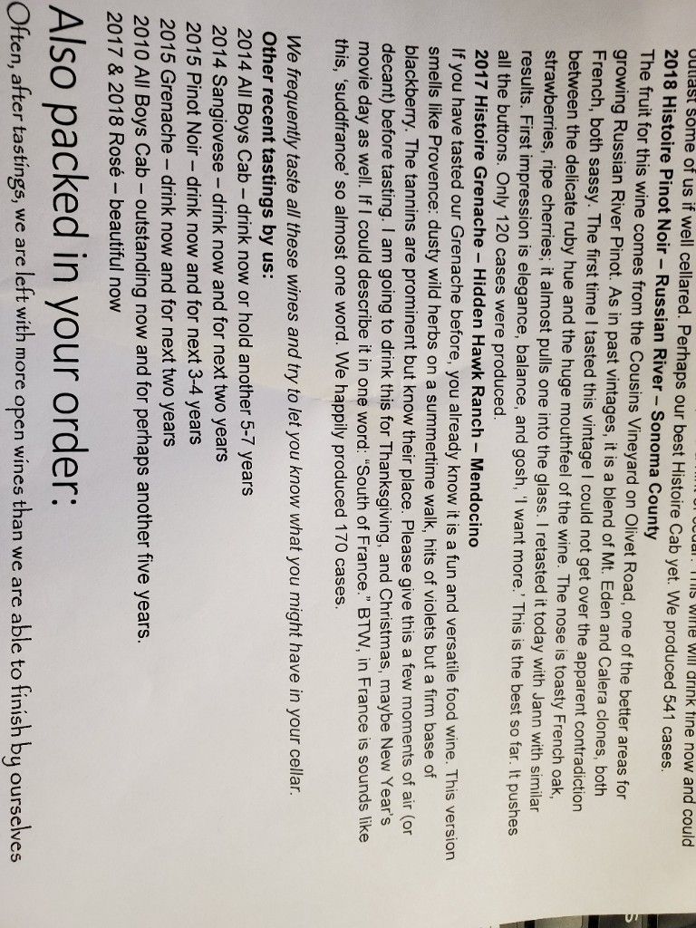 2021 Forth Grenache Histoire Hidden Hawk Ranch, USA, California, North ...
