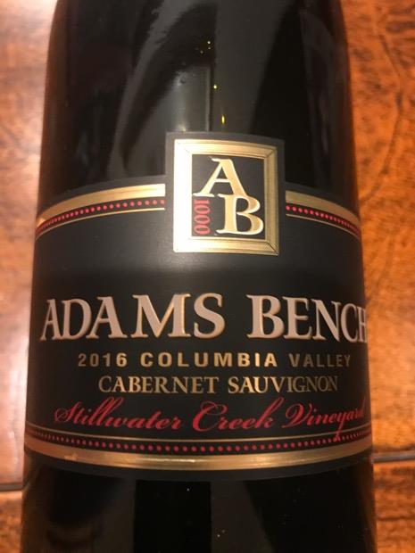 2016 Adams Bench Cabernet Sauvignon Stillwater Creek Vineyard, USA ...