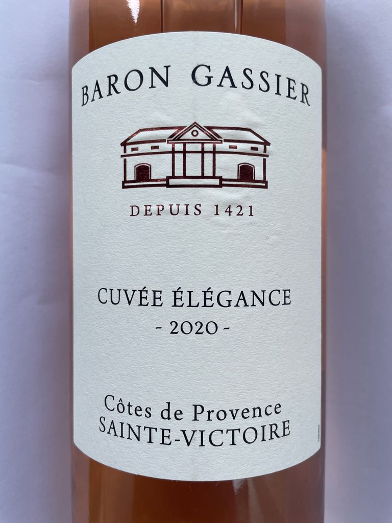 2021 Baron Gassier Côtes de Provence Sainte-Victoire Cuvée Élégance ...
