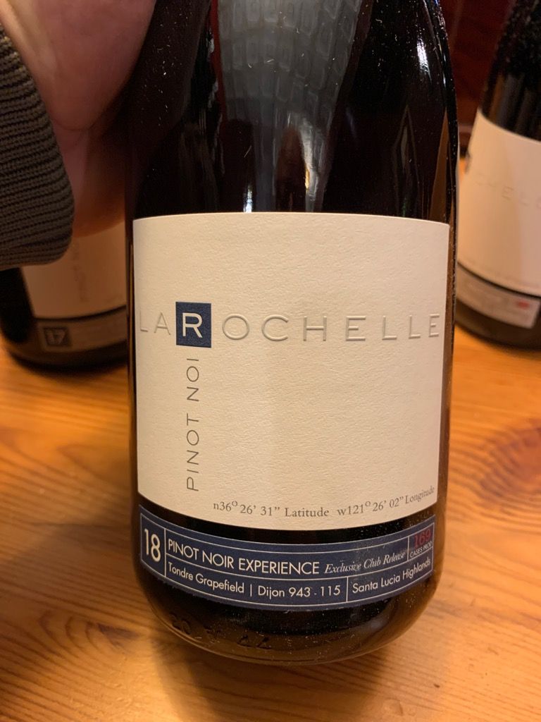 2018 La Rochelle Pinot Noir Tondré Grapefield, USA, California, Central ...
