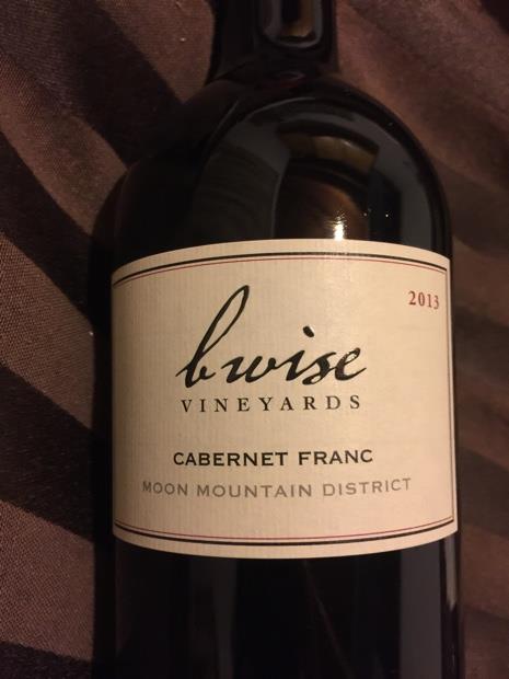 2013 B. Wise Vineyards Cabernet Franc Sonoma Valley, USA, California ...