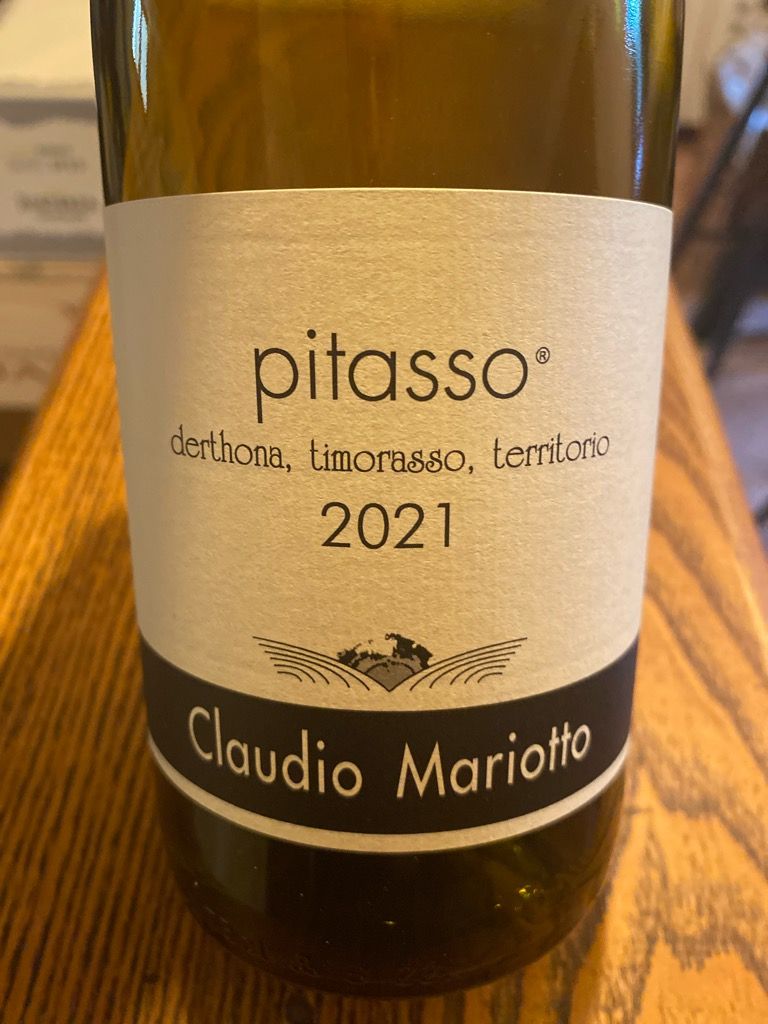 2022 Claudio Mariotto Timorasso Pitasso, Italy, Piedmont, Colli ...