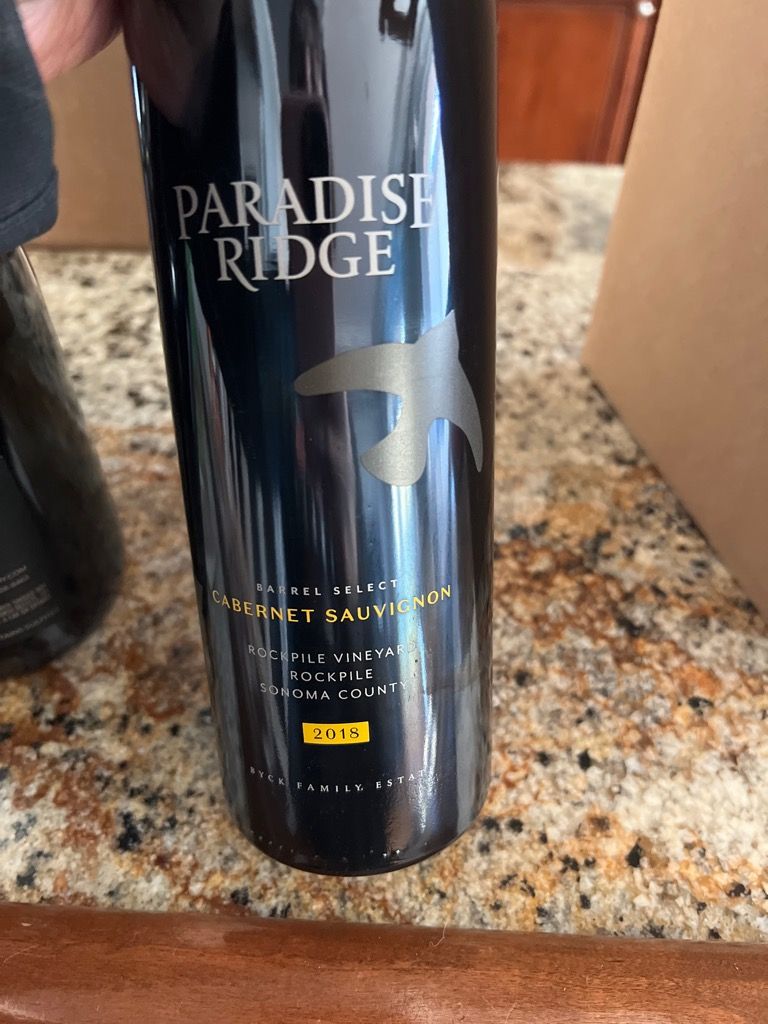 2018 Paradise Ridge Cabernet Sauvignon Winemaker's Barrel Selection ...