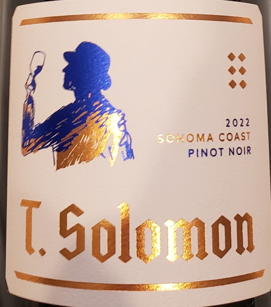 2022 T. Solomon Wines Pinot Noir Angel Camp Vineyard, USA, California ...