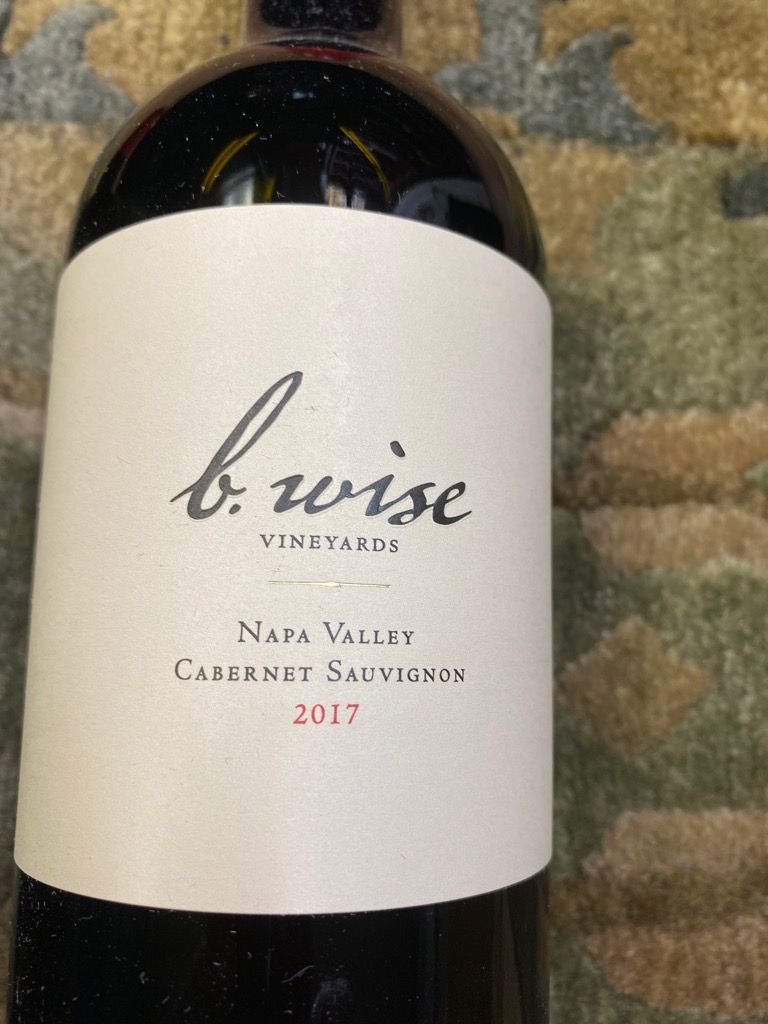 2017 B. Wise Vineyards Cabernet Sauvignon Napa Valley, USA, California ...