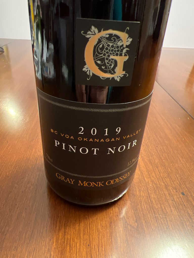 2019 Gray Monk Estate Winery Pinot Noir Odyssey, Canada, British ...