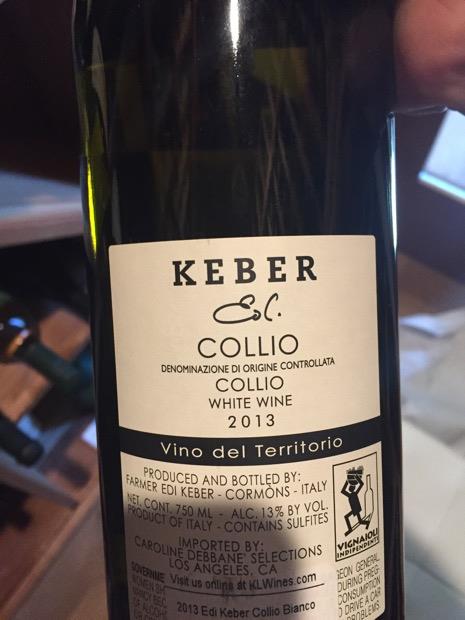 2013 Edi Keber Collio Bianco, Italy, Friuli-Venezia Giulia, Collio ...
