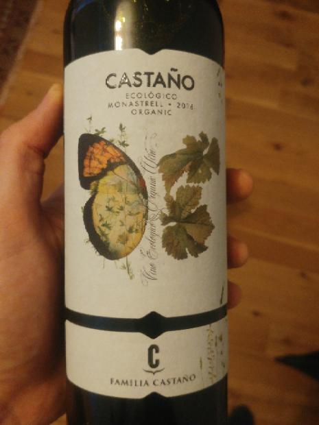 2015 Bodegas Castaño Monastrell Yecla Ecológico, Spain, Murcia, Yecla ...