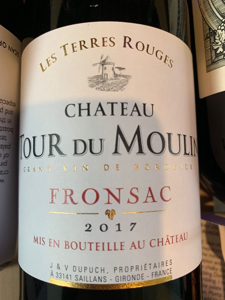 2017 Château Tour du Moulin Les Terres Rouges, France, Bordeaux ...
