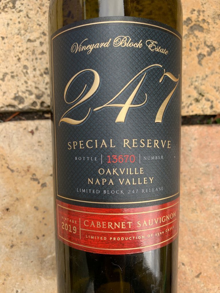 2019 Vineyard Block Estate Cabernet Sauvignon 247 Special Reserve, USA ...