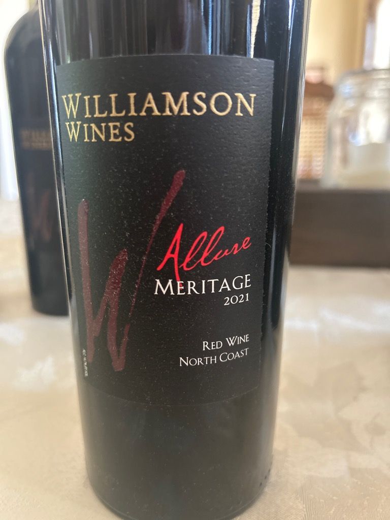 2021 Williamson Wines Meritage Allure, USA, California, North Coast ...