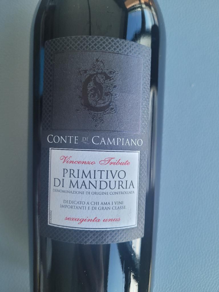 2022 Conte di Campiano Primitivo di Manduria Vincenzo Tribute ...