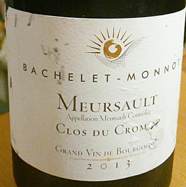 2013 Domaine Bachelet-Monnot Meursault Clos du Cromin, France, Burgundy ...