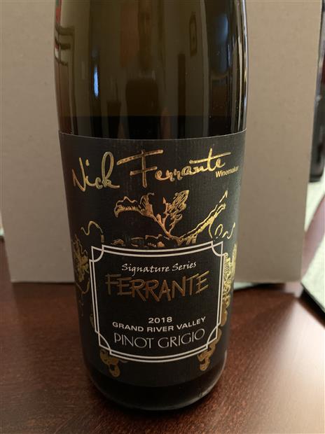 2017 Ferrante Pinot Grigio Signature Series, USA, Ohio, Grand River ...
