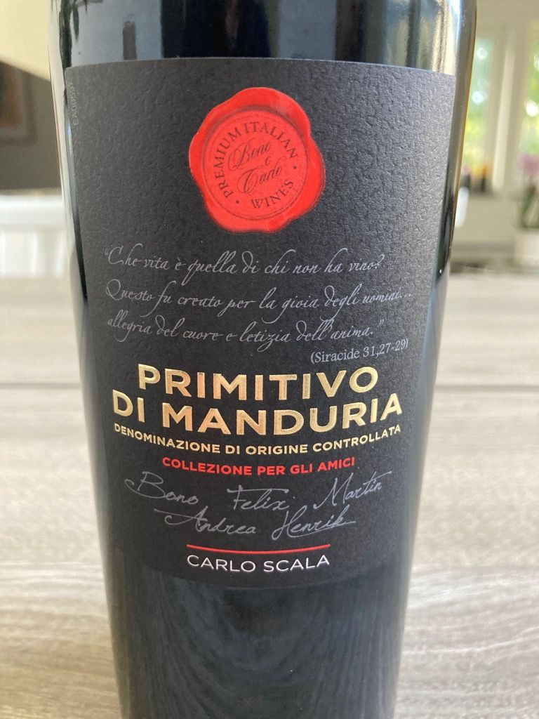 2019 Carlo Scala Primitivo di Manduria, Italy, Puglia, Primitivo di ...