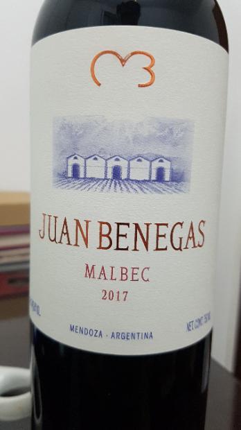 2017 Bodega Benegas Malbec Juan Benegas, Argentina, Mendoza - CellarTracker