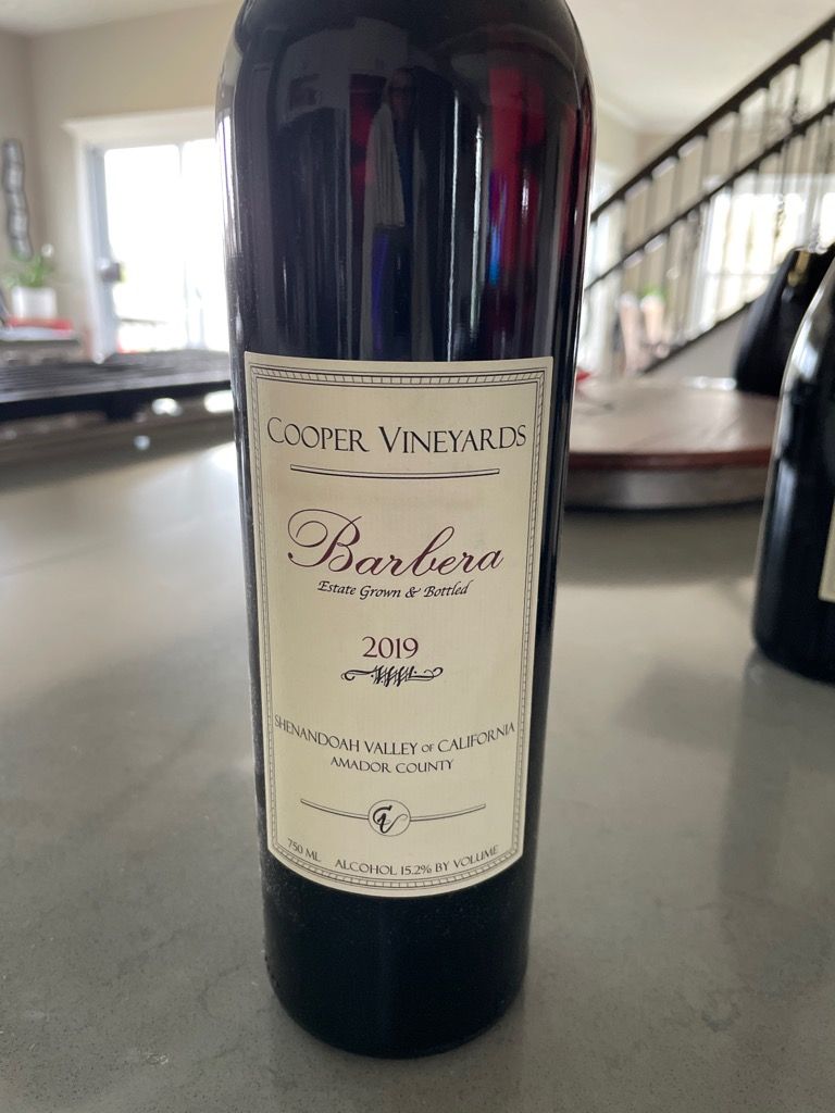 2020 Cooper Vineyards Barbera, USA, California, Sierra Foothills ...