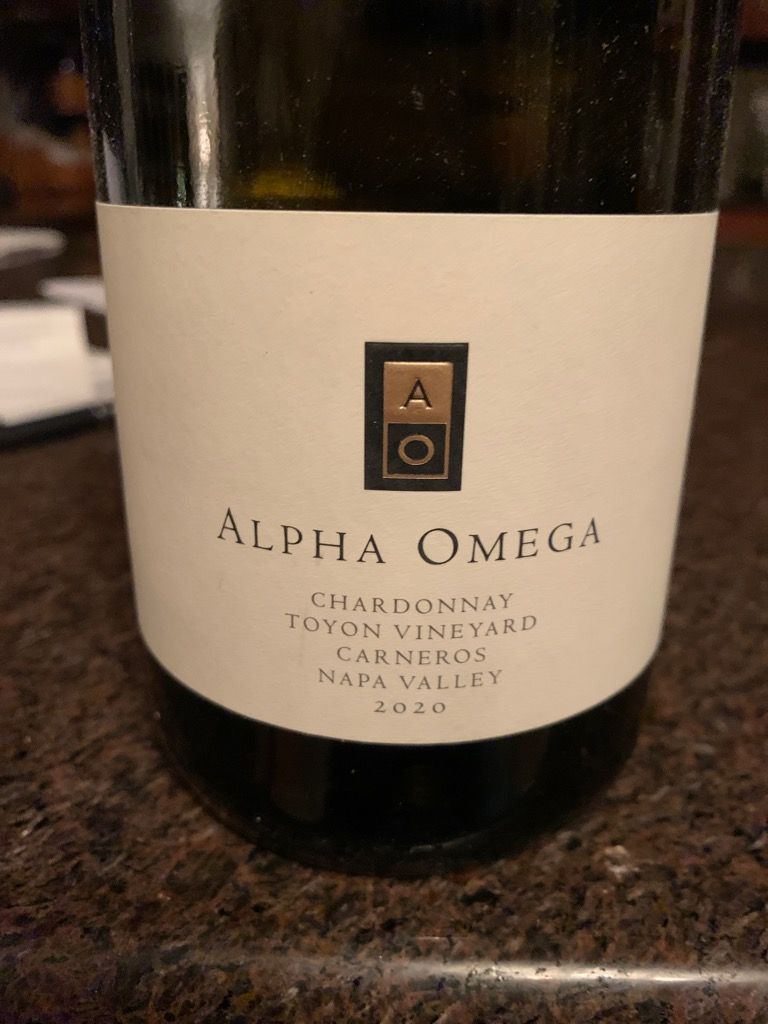 2020 Alpha Omega Chardonnay Toyon Vineyard, USA, California, Napa ...