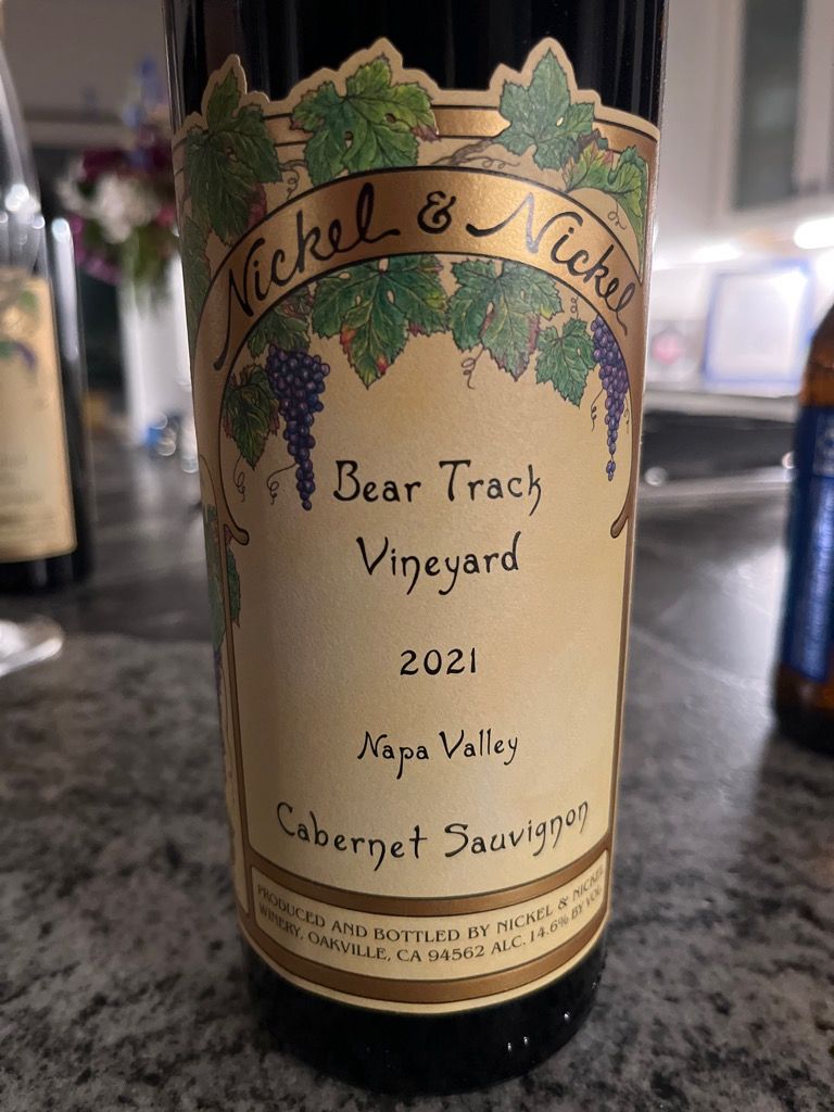 2021 Nickel & Nickel Cabernet Sauvignon Bear Track Vineyard, USA ...