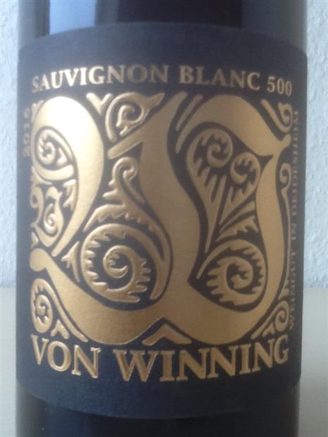 2016 von Winning Sauvignon Blanc 500, Germany, Pfalz - CellarTracker