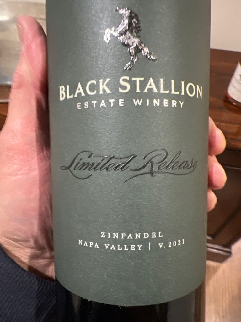 2021 Black Stallion Estate Winery Zinfandel Limited Release Napa Valley ...