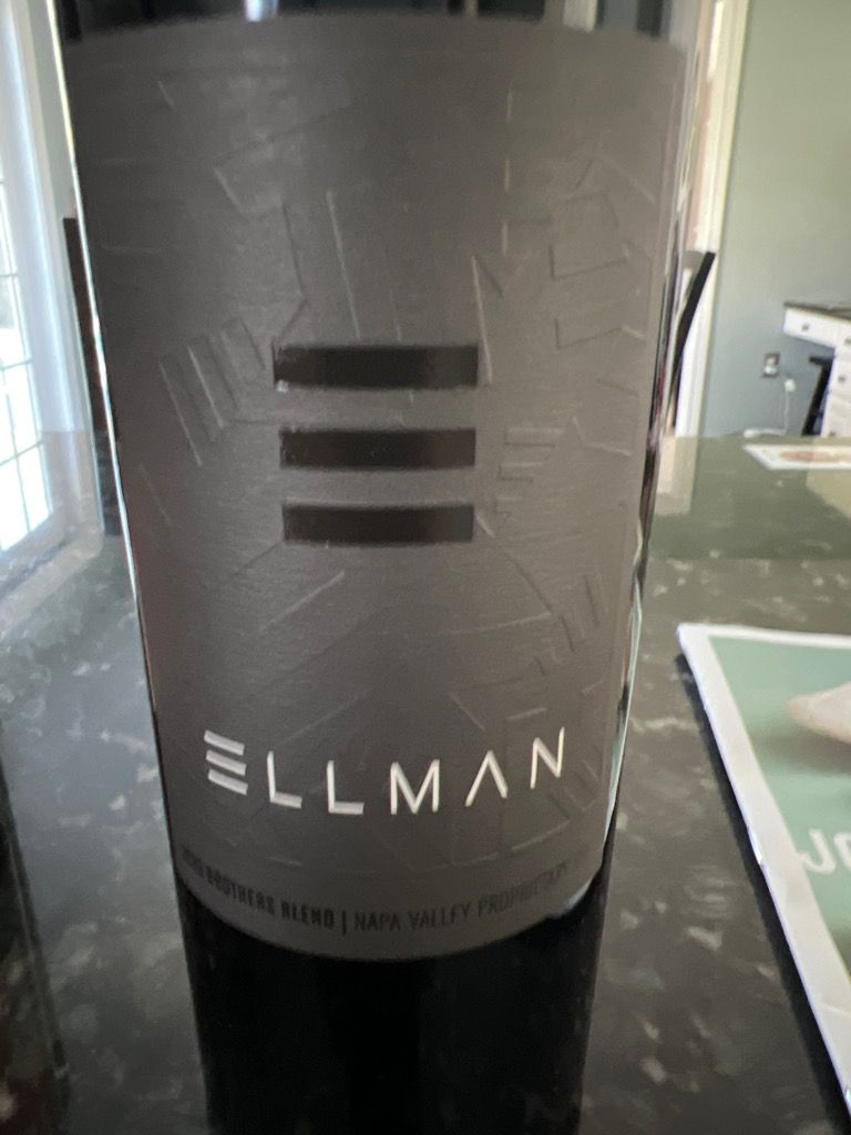2020 Ellman Family Vineyards BB (Brothers Blend), USA, California, Napa ...