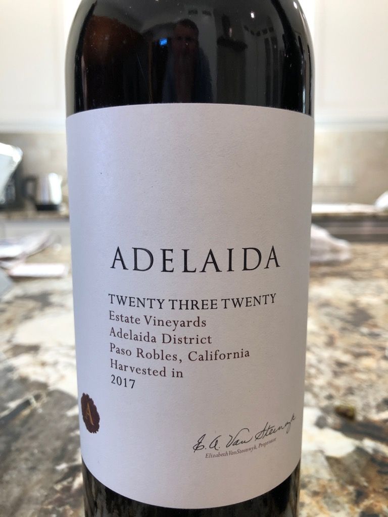 2017 Adelaida Signature Twenty Three Twenty, USA, California, Central ...
