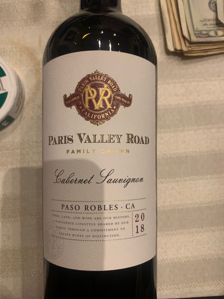 2018 Paris Valley Road Cabernet Sauvignon, USA, California - CellarTracker