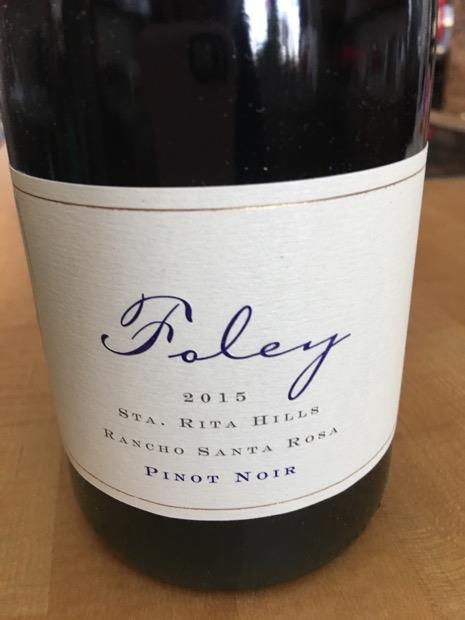 2015 Foley Estates Pinot Noir Rancho Santa Rosa, USA, California ...