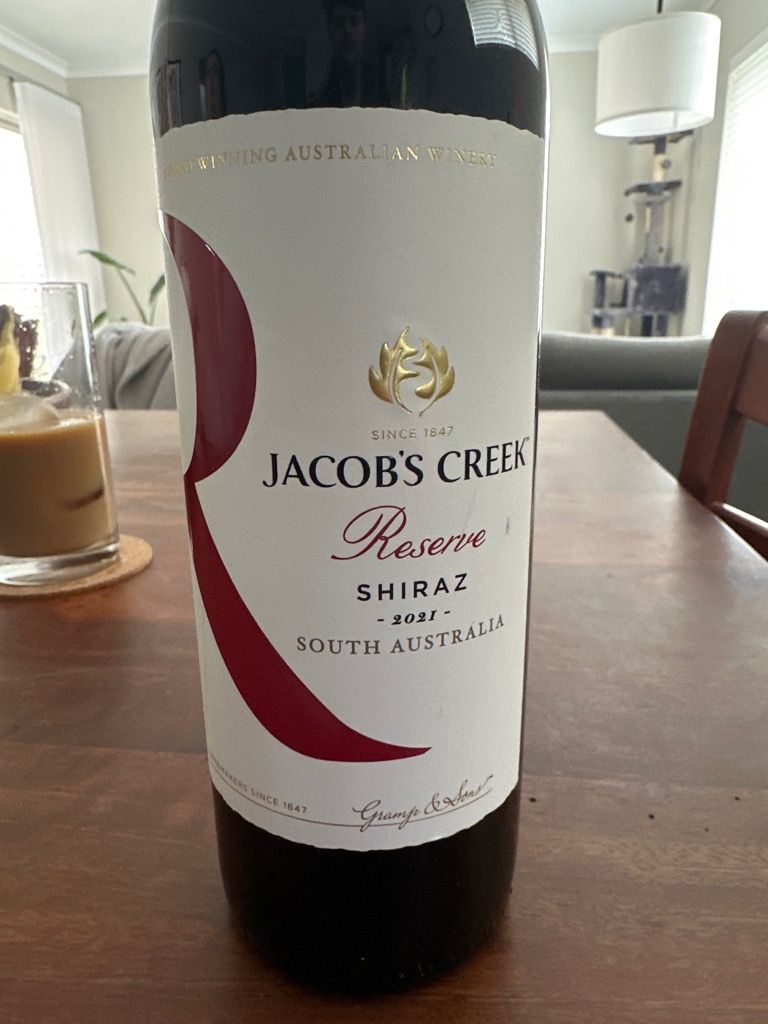2021 Jacob's Creek Shiraz Reserve Barossa, Australia, South Australia, Barossa - CellarTracker