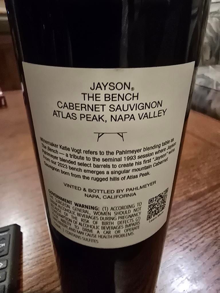 2023 Pahlmeyer Cabernet Sauvignon Jayson The Bench, USA, California ...