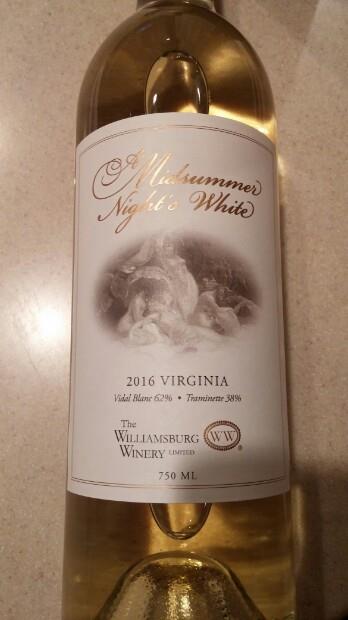 2023 Williamsburg Winery Traminette Mid Summer's Night Dream Wessex ...