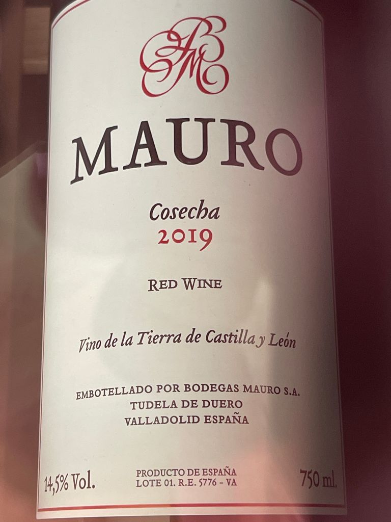 2020 Bodegas Mauro Tempranillo, Spain, Castilla y León, Vino de la ...