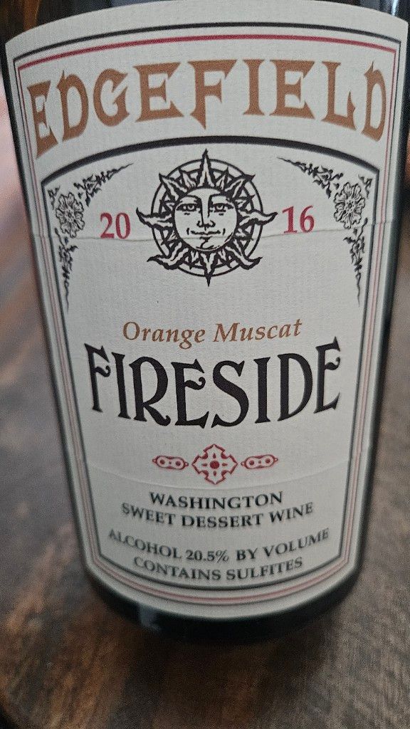 2016 Edgefield Winery Orange Muscat Fireside, USA, Washington ...