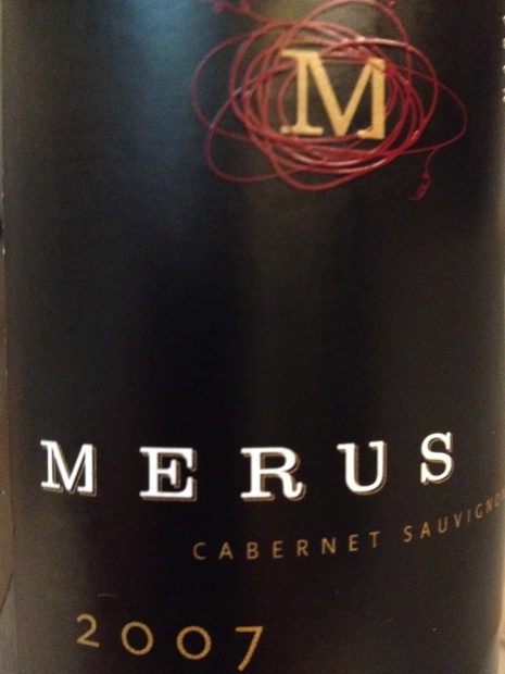 2007 Merus Cabernet Sauvignon, USA, California, Napa Valley - CellarTracker