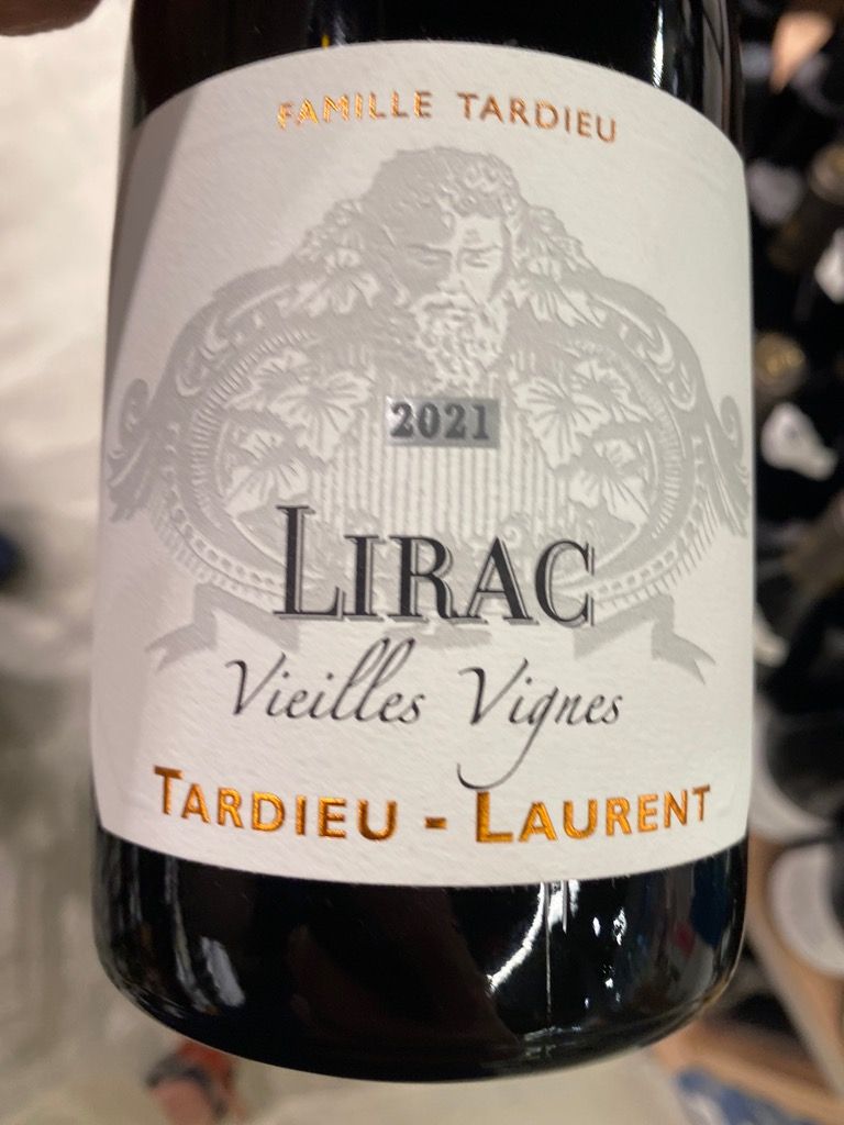 2022 Tardieu-Laurent Lirac Vieilles Vignes, France, Rhône, Southern ...