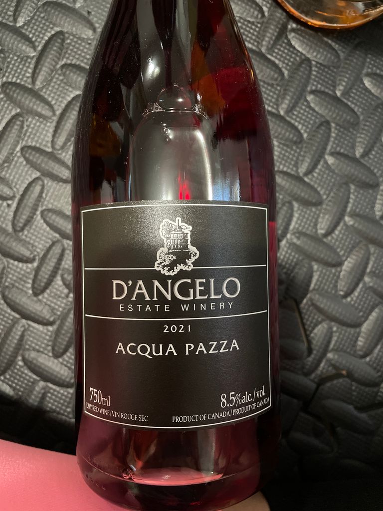2021 D'Angelo Estate Winery Acqua Pazza, Canada, British Columbia ...