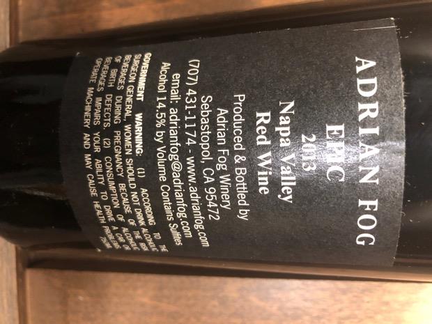 2013 Adrian Fog Epic, USA, California, Napa Valley - CellarTracker