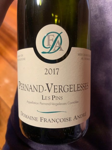 2018 Domaine Françoise André Pernand-Vergelesses Les Pins, France ...