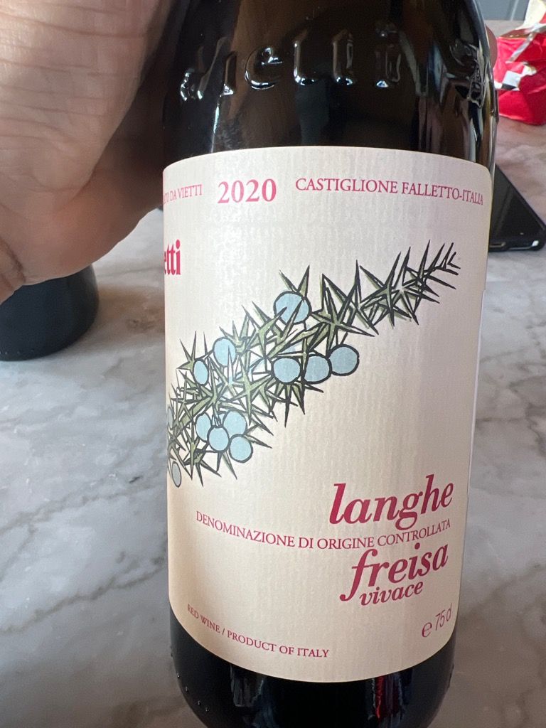 2020 Vietti Langhe Freisa Vivace, Italy, Piedmont, Langhe, Langhe DOC ...