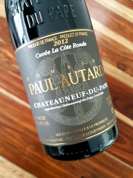 2012 Domaine Paul Autard Châteauneuf-du-Pape Cuvée La Cote Ronde ...